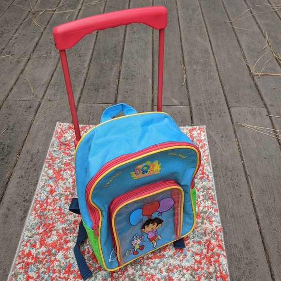 Nickelodeon | Accessories | Vintage Dora Explorer Rolling Backpack Kids ...